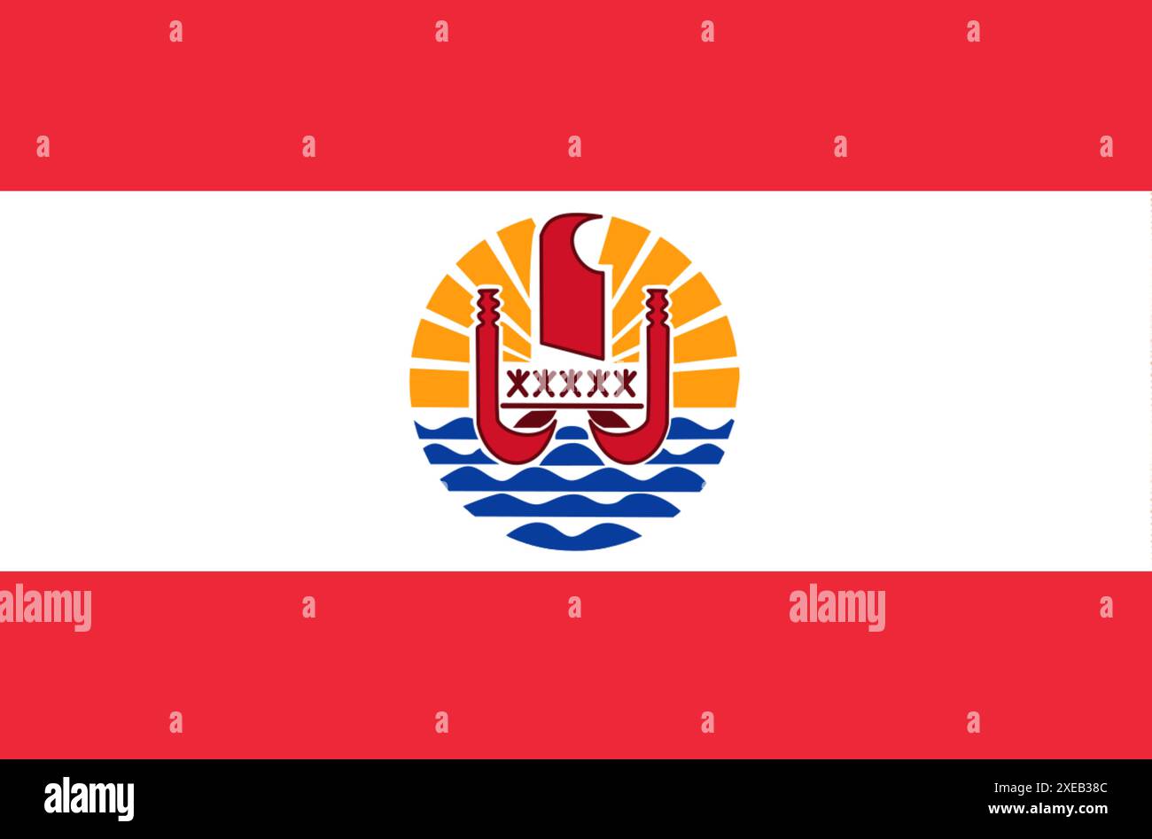 Flag of French Polynesia. flag of islands of overseas community and ...