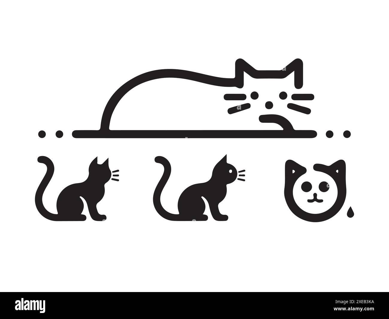Cat logo illustrator hi-res stock photography and images - Alamy