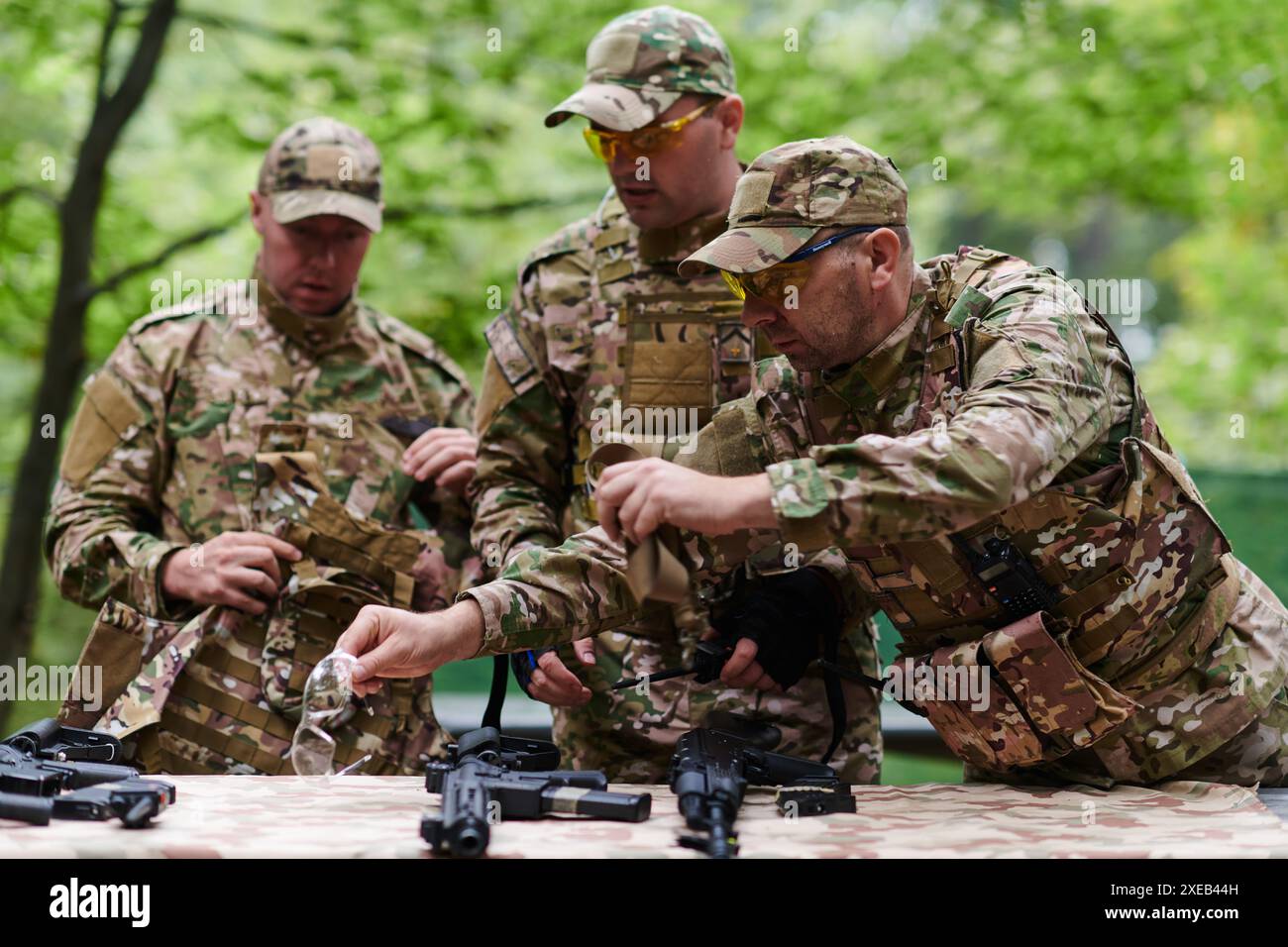 An elite military unit prepares for a hazardous forest operation ...