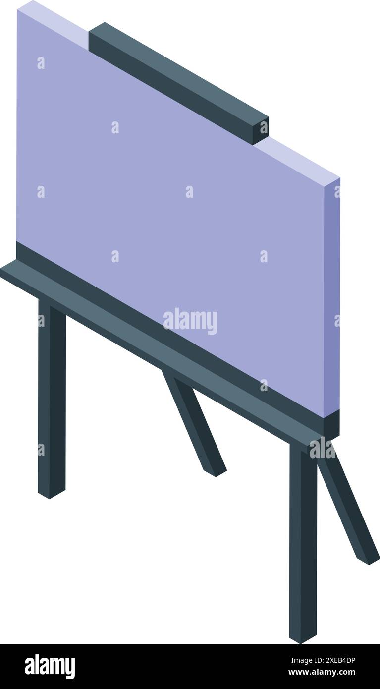 Blank projection screen on tripod for business presentations and ...