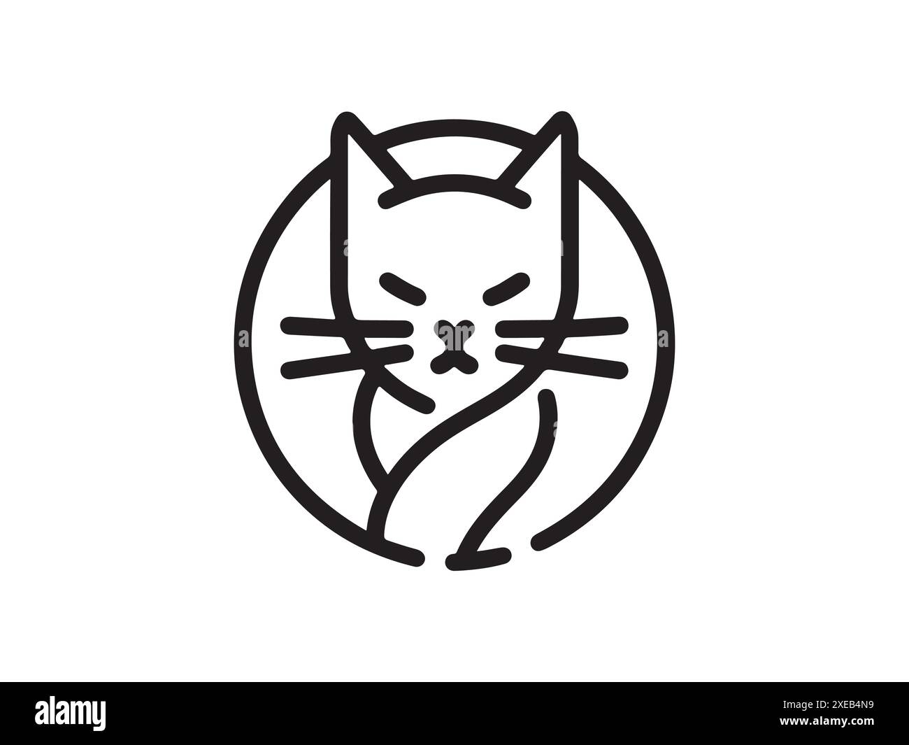 Minimal Thin Line Cat logo icon symbol vector template Stock Vector ... Minimal Thin Line Cat logo icon symbol vector template Stock Vector ...