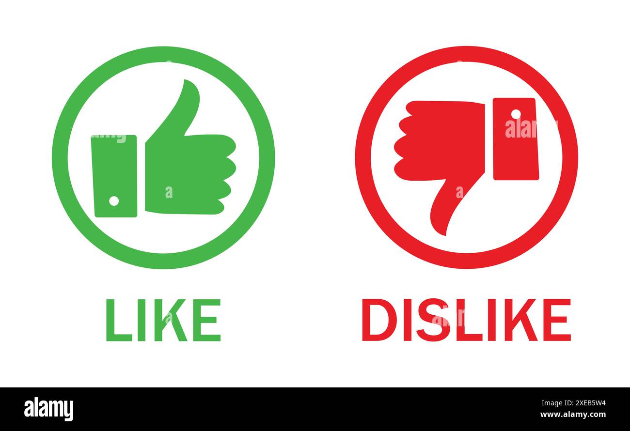 Like and dislike icons. Thumbs up and thumbs down symbols. Thumb-Up Thumb-Down Icons Isolated ...
