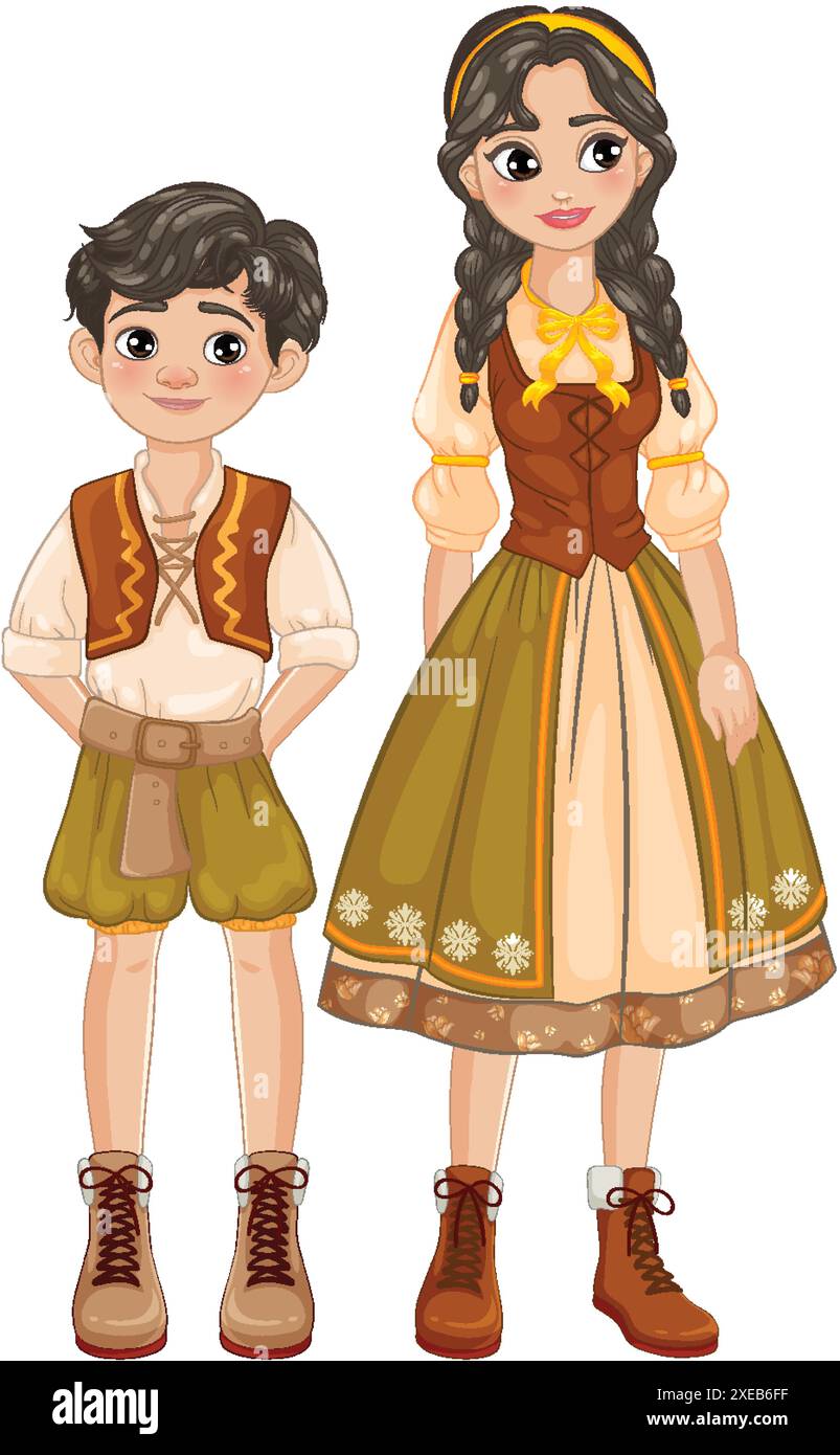 Lederhosen traditional costume fashion Stock Vector Images - Alamy