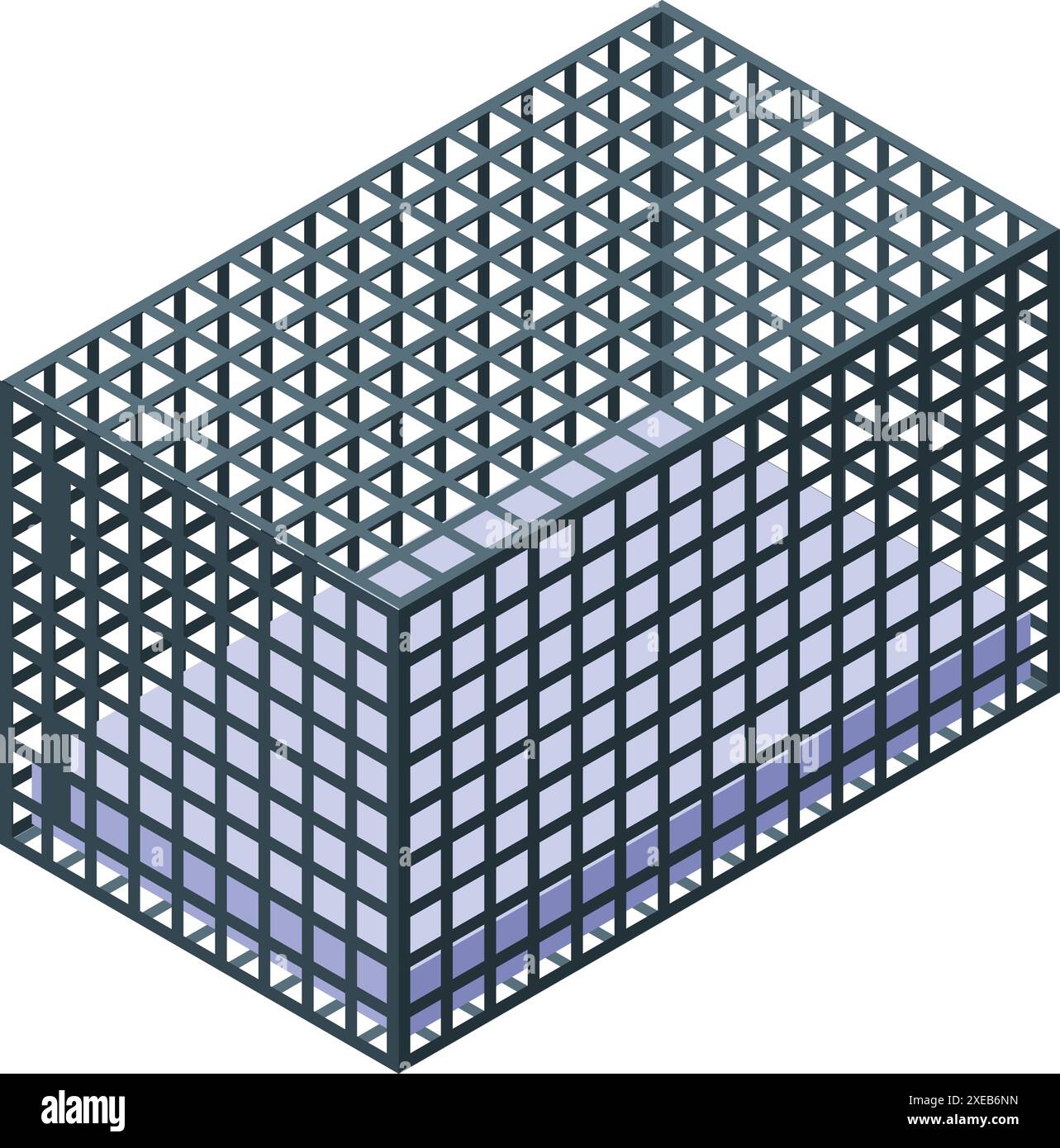 Large animal cage is ready for transporting wild animals or any other ...