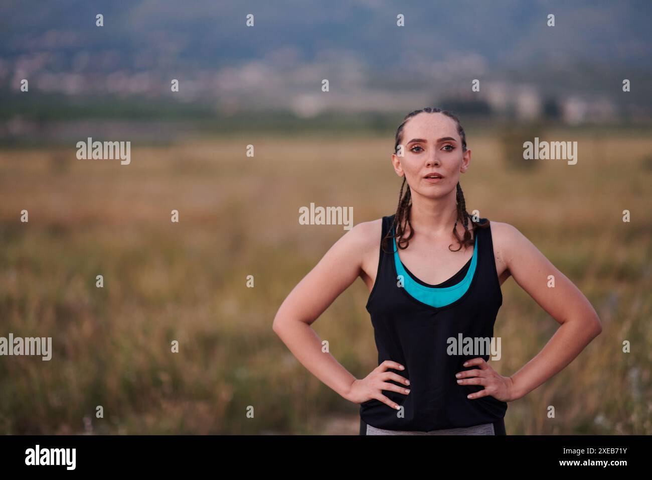 Close-Up Portrait of Determined Athlete Resting After Intense Workout ...