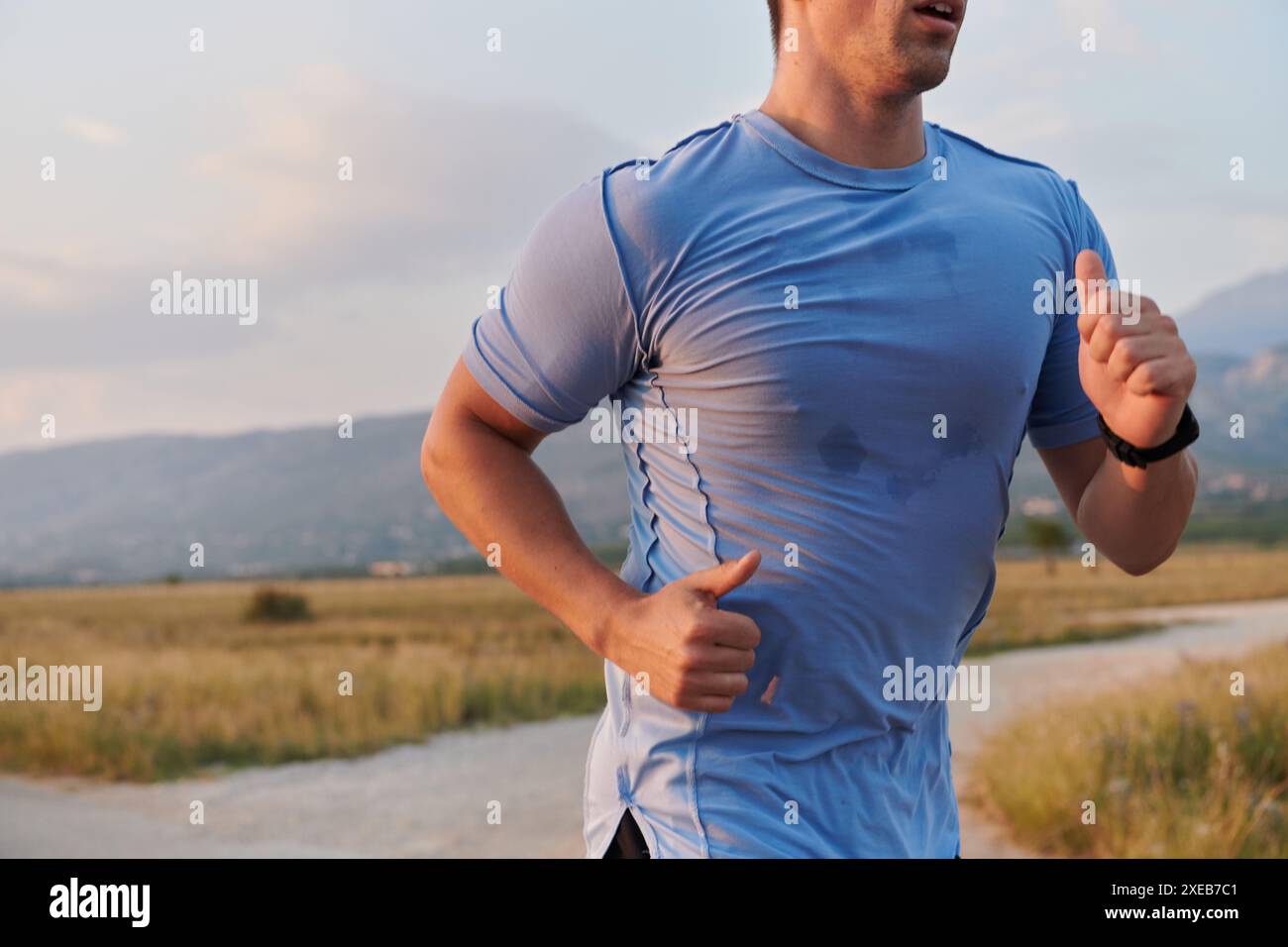 A dedicated marathon runner pushes himself to the limit in training ...