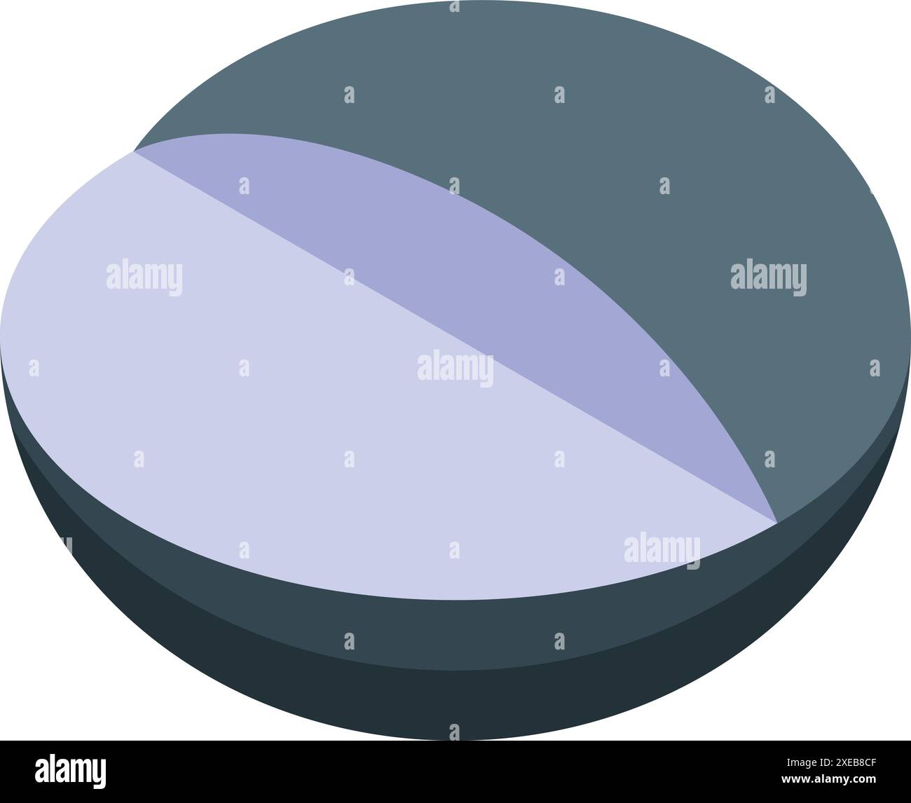 Sphere diagram showing market share with two segments Stock Vector ...
