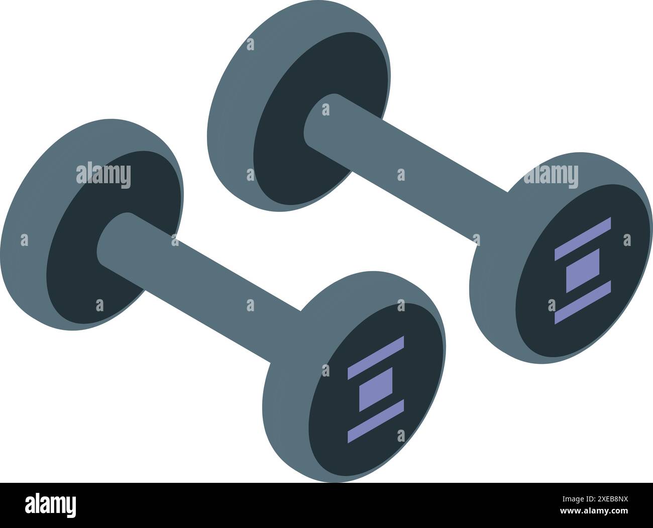 Pair of dumbbells isometric icon showing bodybuilding concept Stock Vector Image & Art - Alamy