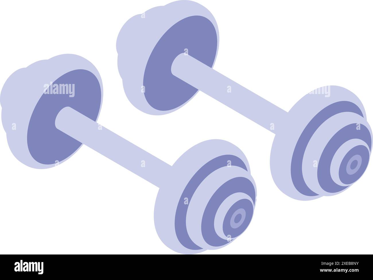 3d isometric illustration of two dumbbells, symbolizing a commitment to ...