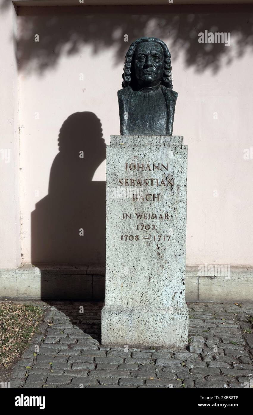Monument to Johann Sebastian Bach in Weimar Stock Photo - Alamy