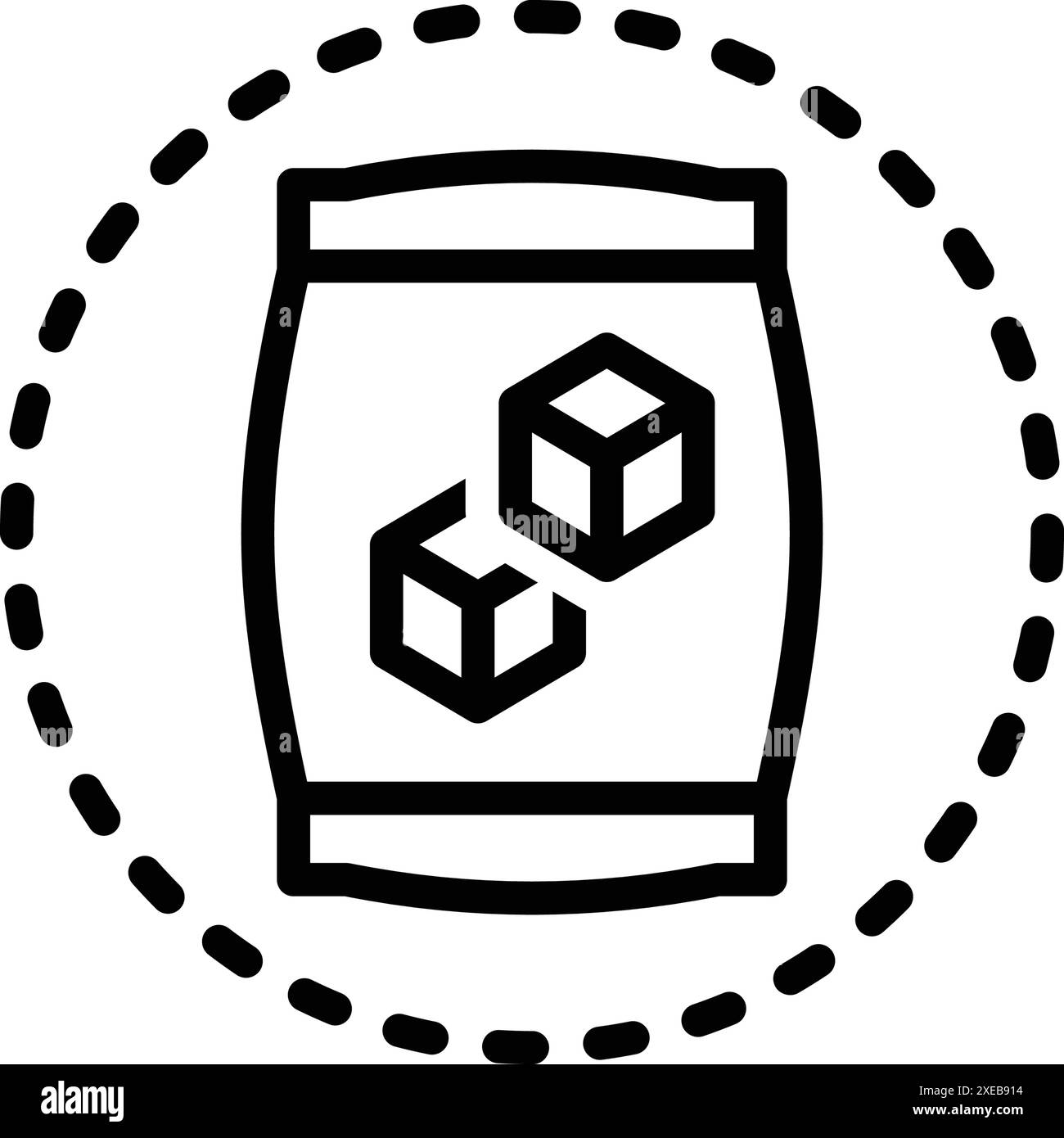 Sugar bag icon vector Black and White Stock Photos & Images - Alamy