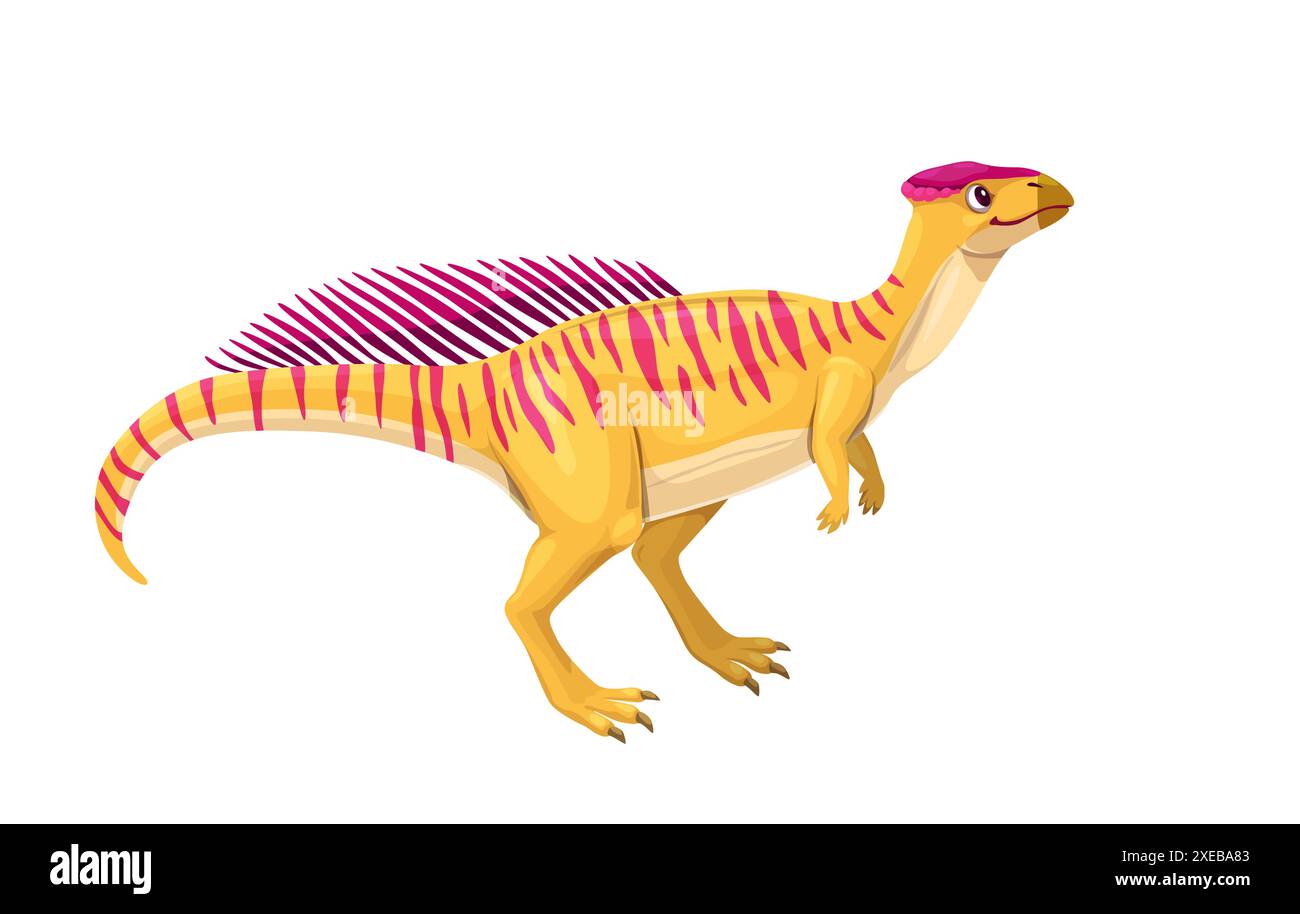 Cartoon wannanosaurus dinosaur character, jurassic period prehistoric ...