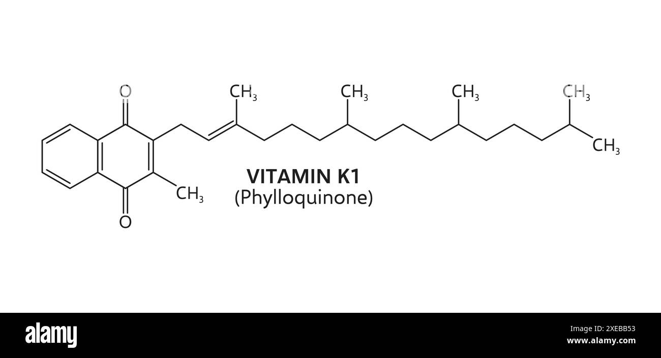 Vitamin k1 or phylloquinone formula, comprising a 2-methyl-1,4 ...