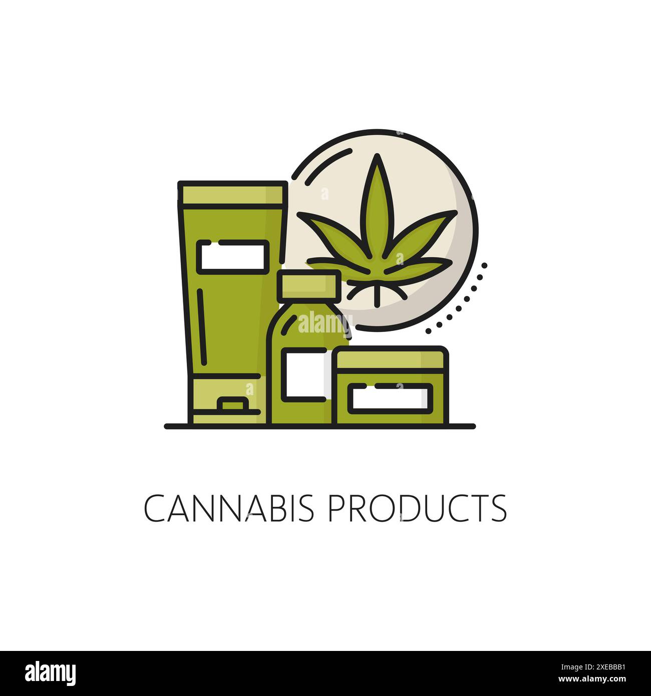 Marijuana cream Stock Vector Images - Alamy