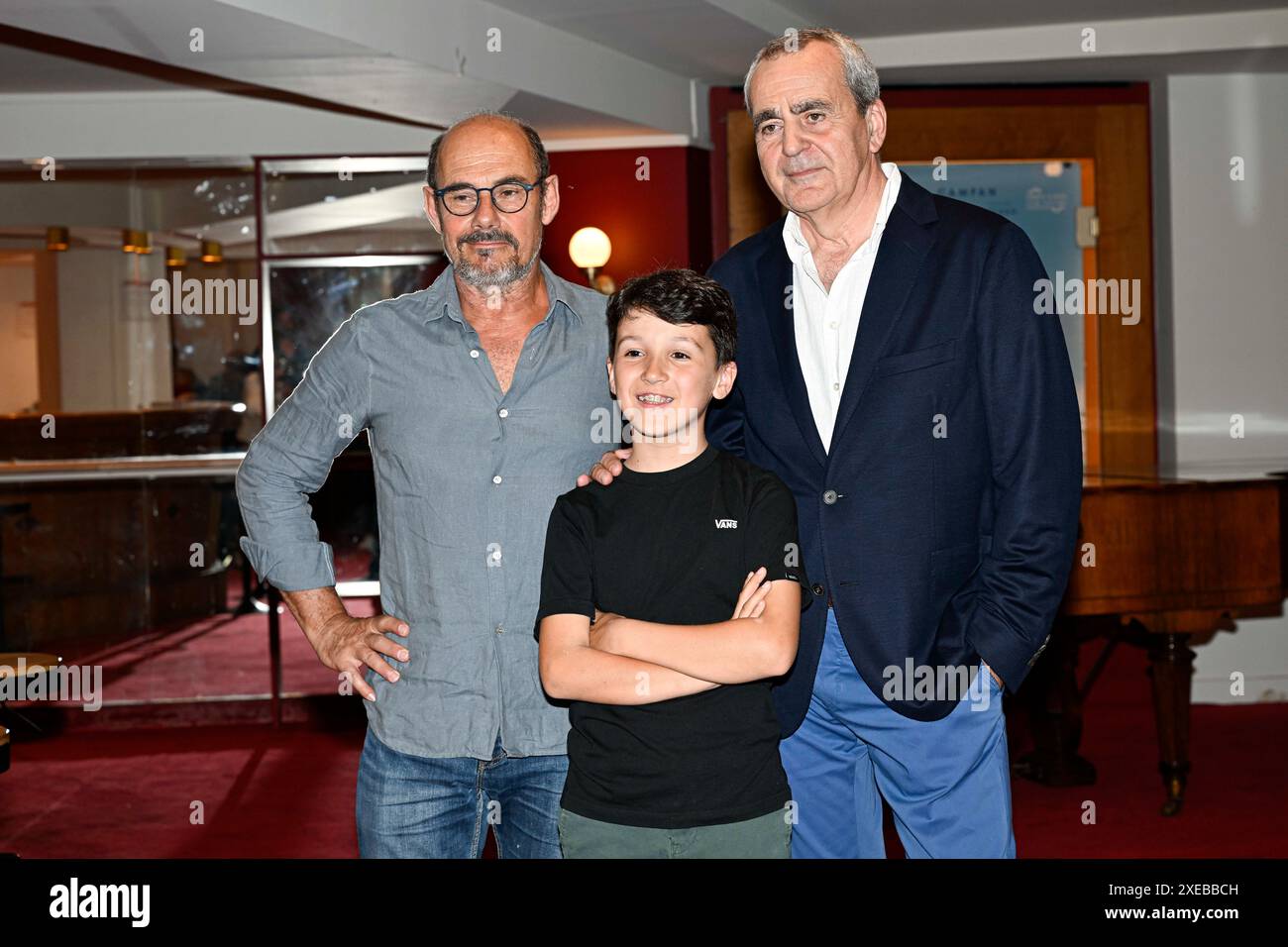 Paris, France. 26th June, 2024. Bernard Campan Takis Candilis and Raphael Brottier attending "L ...