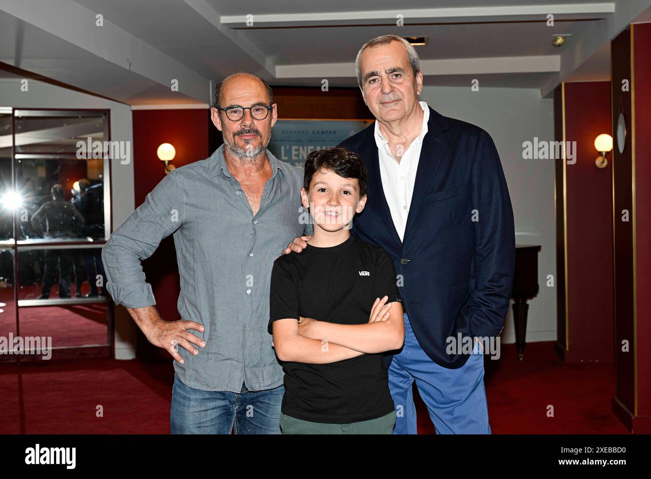 Paris, France. 26th June, 2024. Bernard Campan Takis Candilis and Raphael Brottier attending "L ...