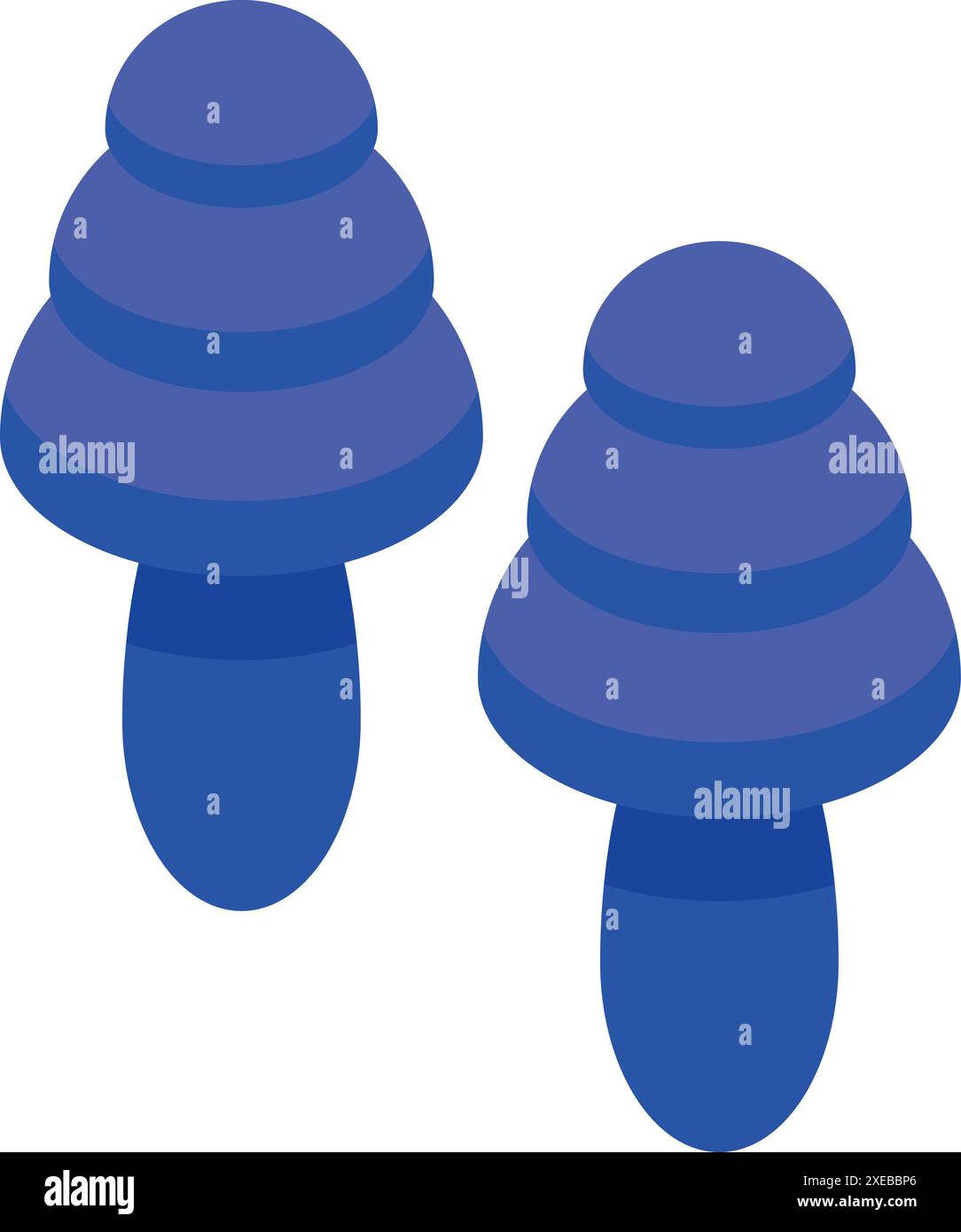 Render blue mushroom on white Stock Vector Images - Alamy