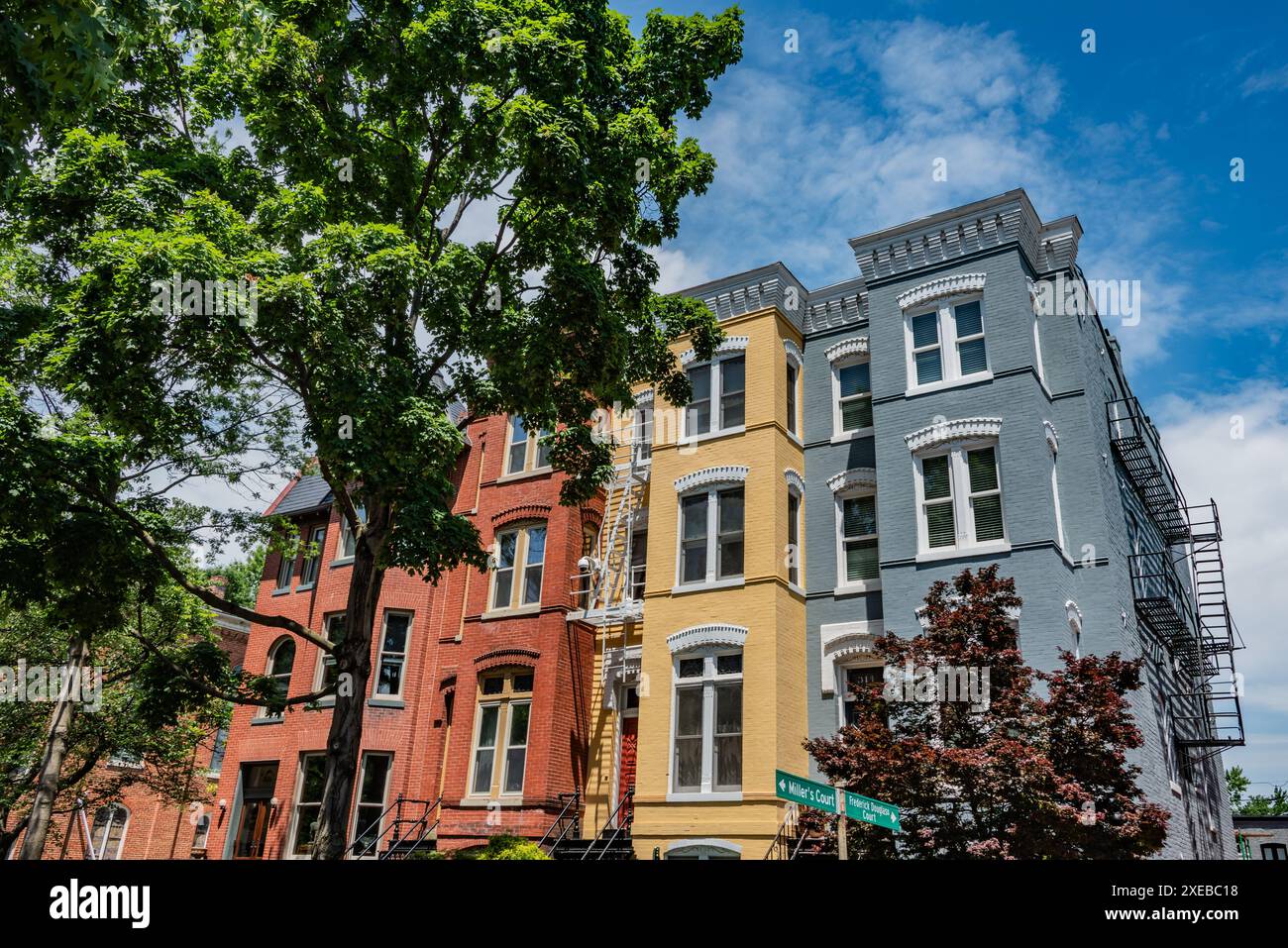 Row Homes on Millers Court, Capitol Hill Washington DC USA Stock Photo ...