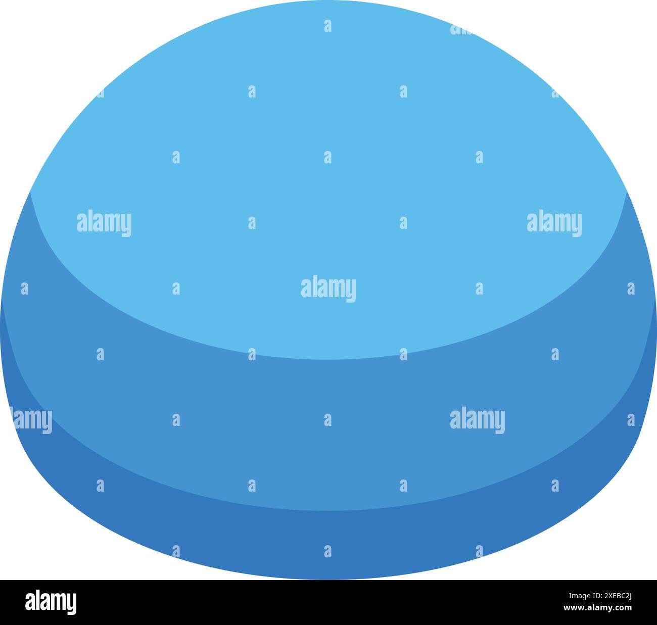 Blue hemisphere is being presented, creating the illusion of a full ...