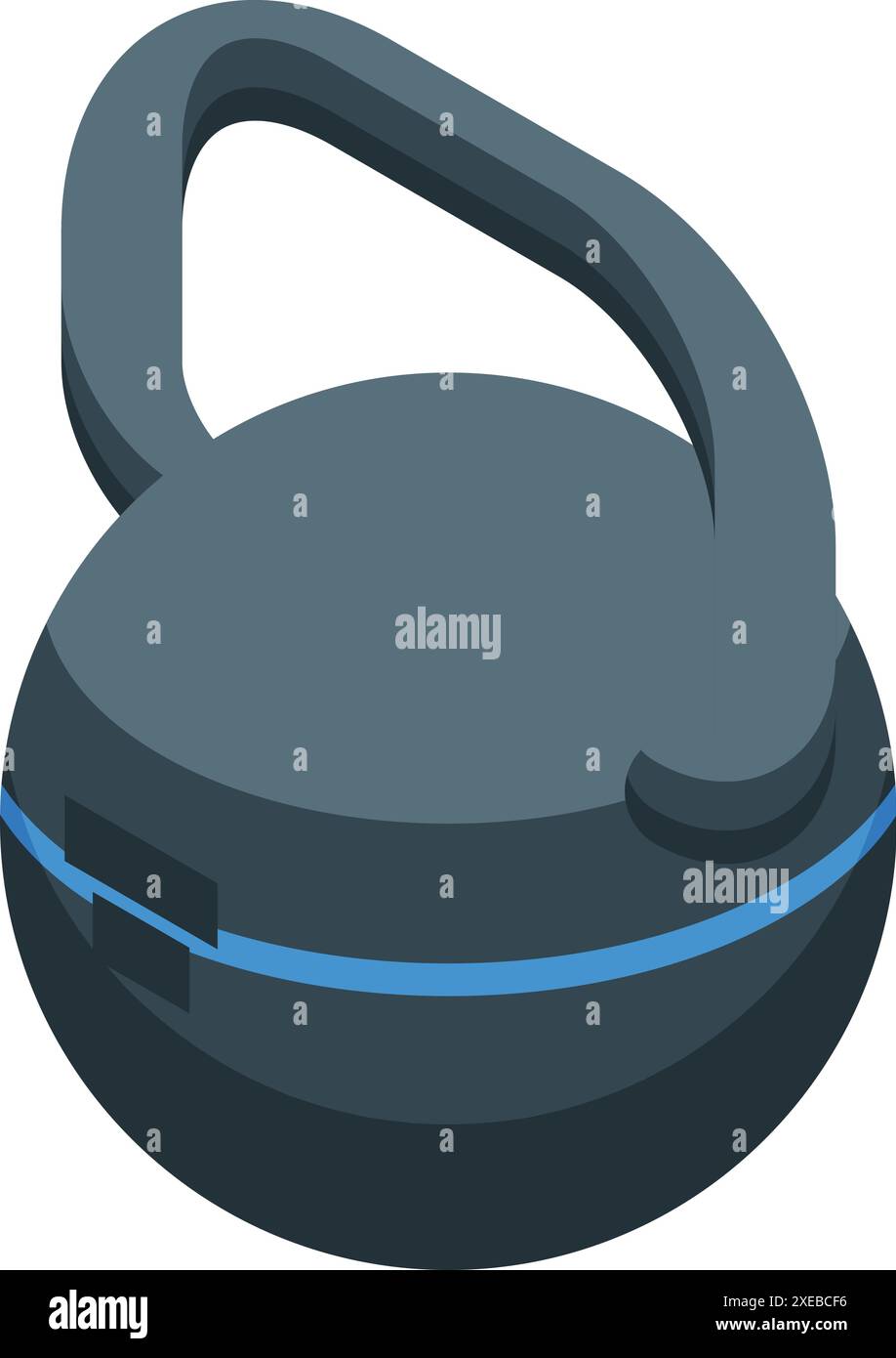 Modern kettlebell showing fitness concept isometric icon for web design ...