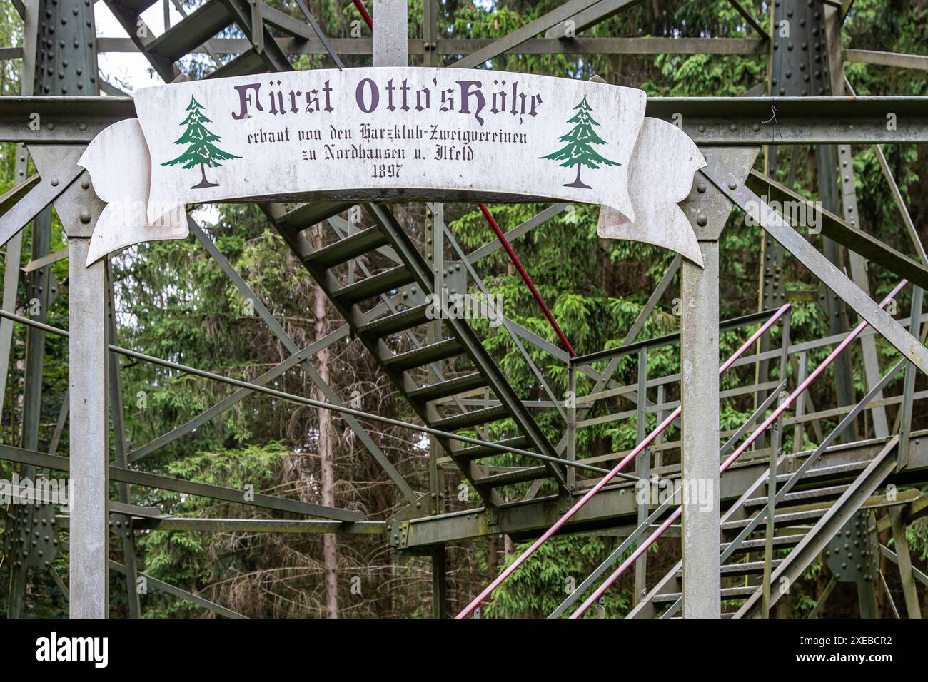 FÃ¼rst Otto HÃ¶he observation tower Ilfeld Harz Stock Photo - Alamy