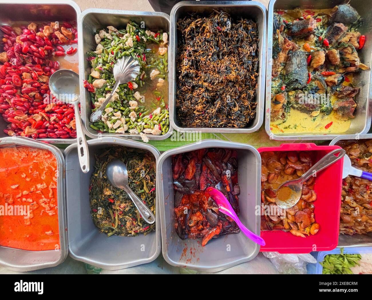 buffet, buffet food with Asian food, consisting of grilled fish ...