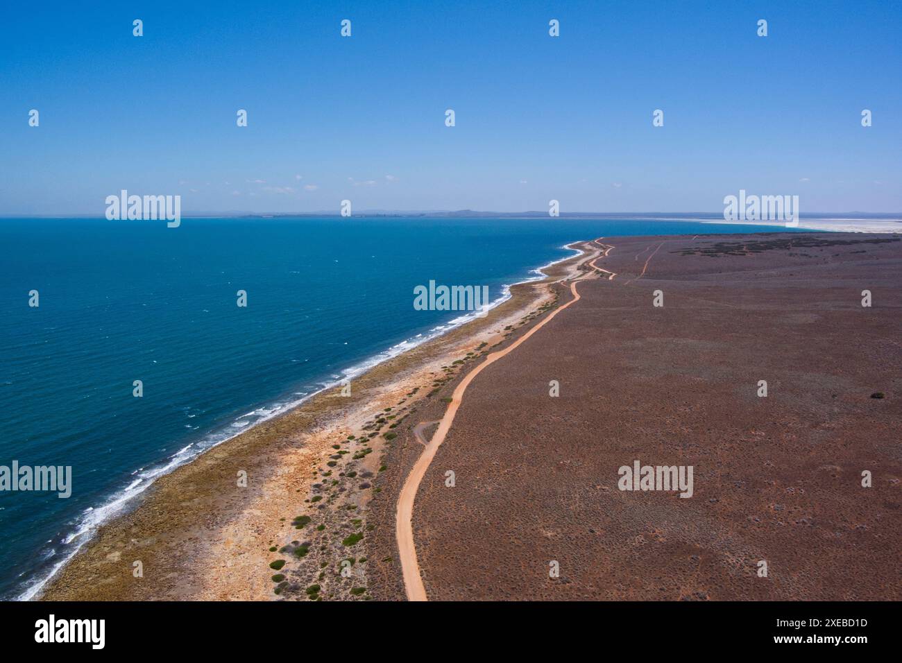 Aerial of Cuttlefish Drive on Spencer Gulf Eyre Peninsula South ...