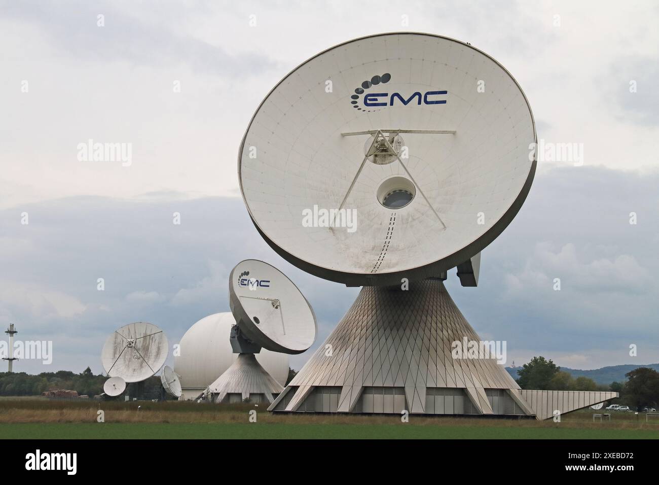 Satellite ground station from the Radom industrial monument in Raisting ...