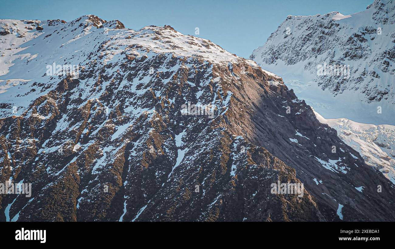 Glacier Head Across Mount Cook Range (Southern Alps), New Zealand Stock ...