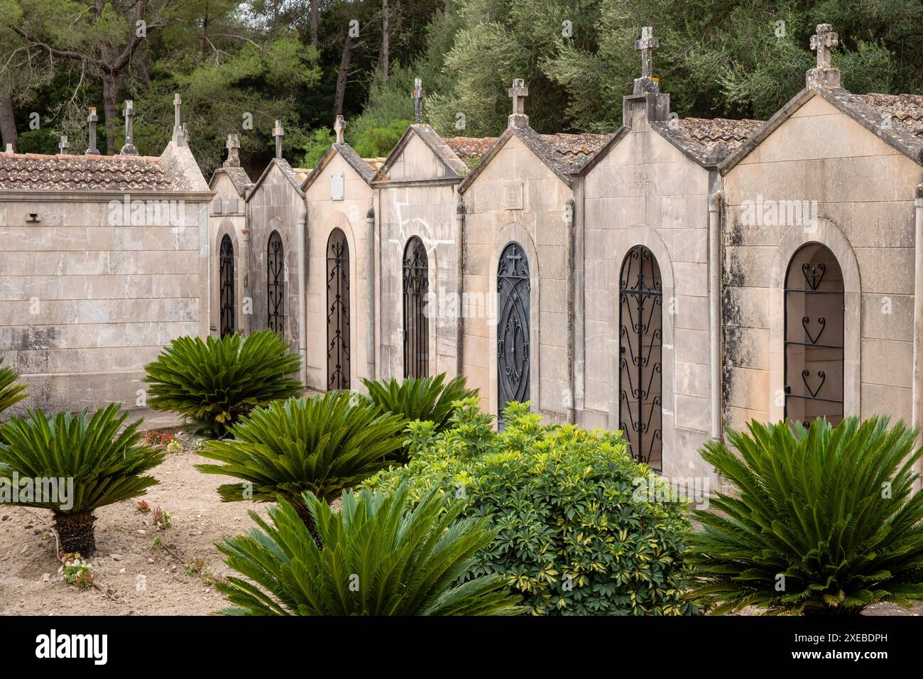 Family pantheons with tile roof Stock Photo - Alamy