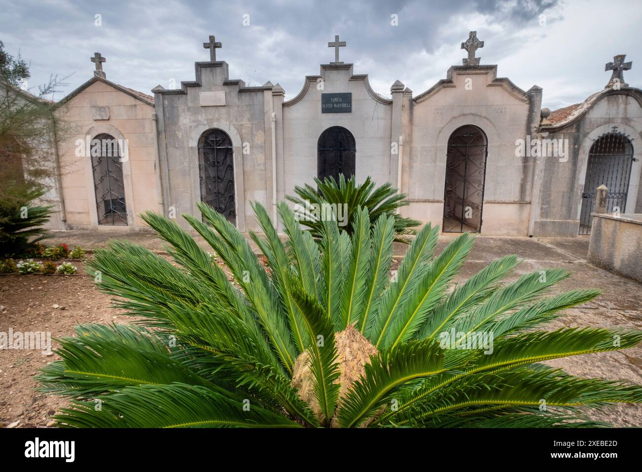 Family pantheons with tile roof Stock Photo - Alamy