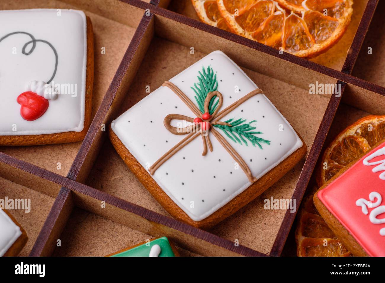 Happy gingerbread man design hi-res stock photography and images - Alamy