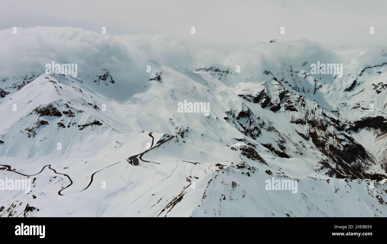 Flying over high mountain valley hi-res stock photography and images ...