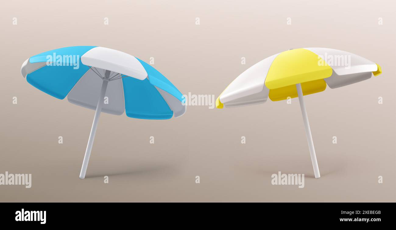 Blue sun parasols Stock Vector Images - Alamy