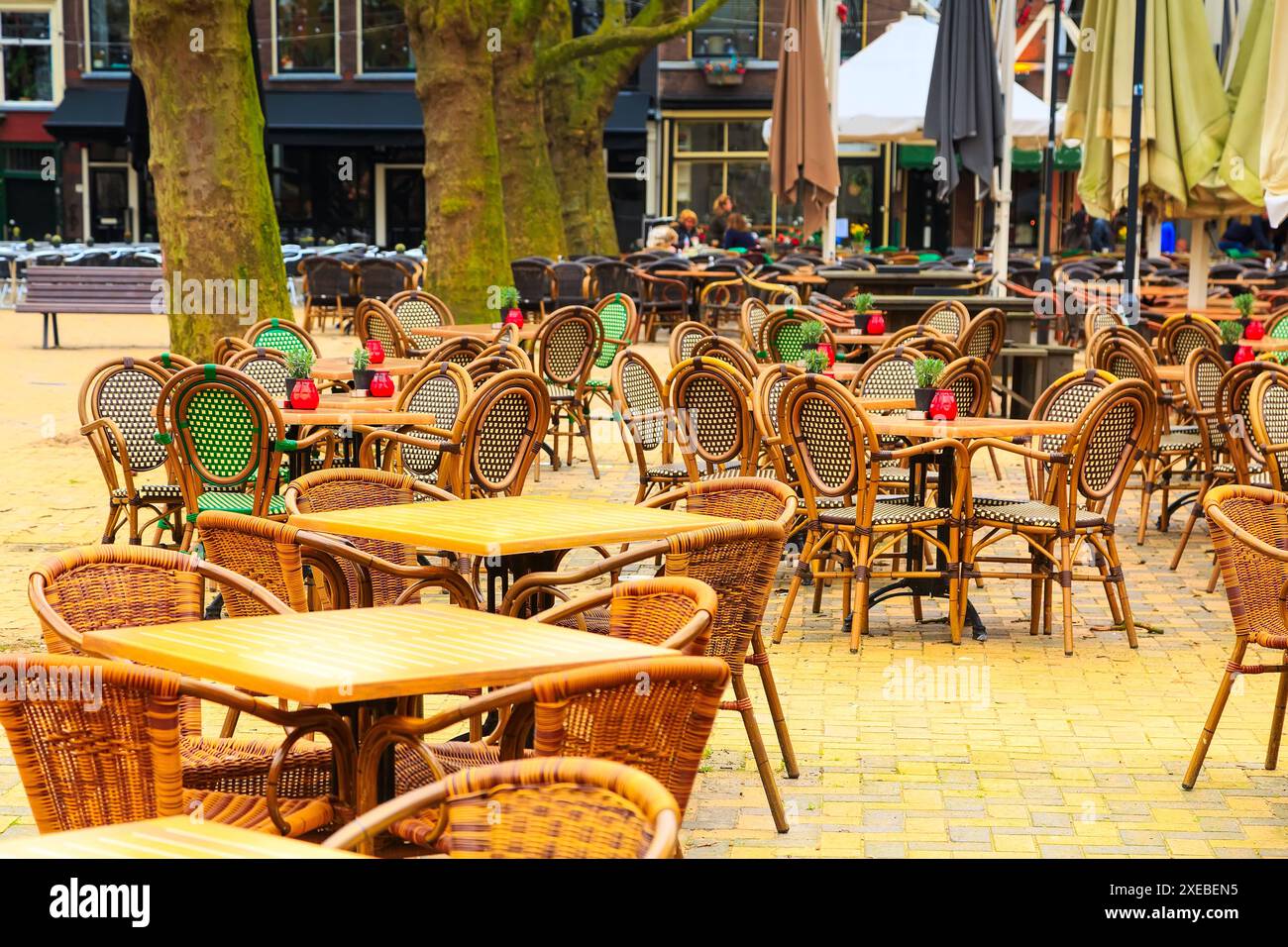 Traditional dutch restaurant in the center Delft, Holland Stock Photo ...