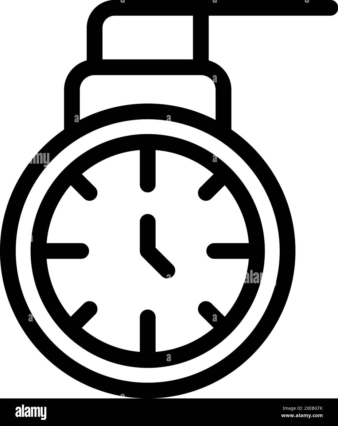 Analog clock telling the time with its hands pointing at the hour Stock ...