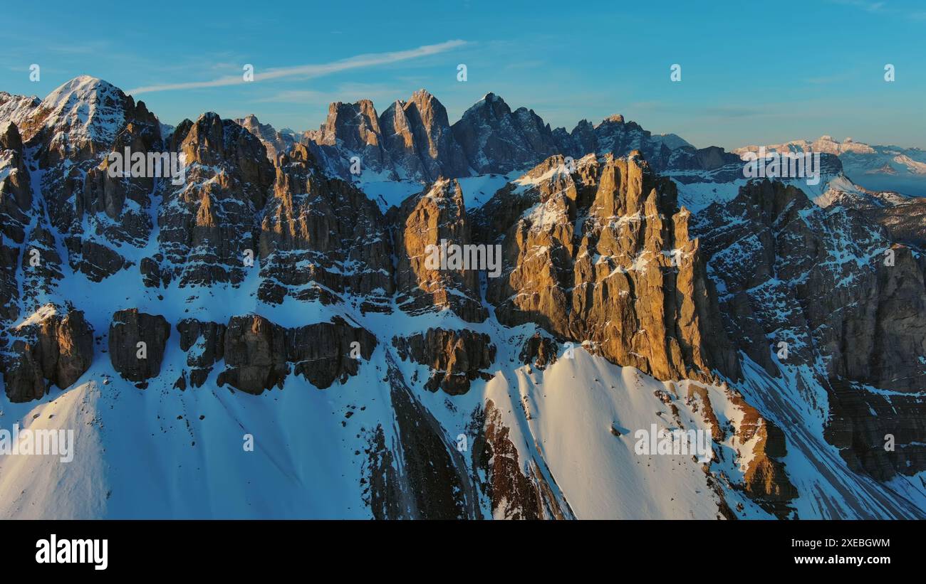 Aerial view above mountains sunset hi-res stock photography and images ...