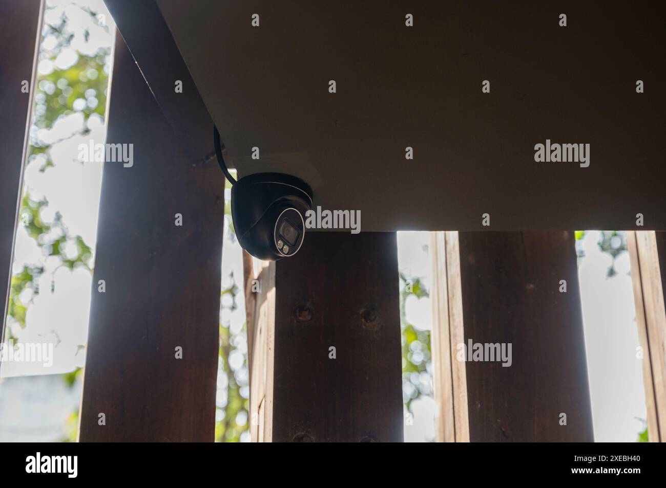 Modern CCTV security camera on ceiling Stock Photo - Alamy