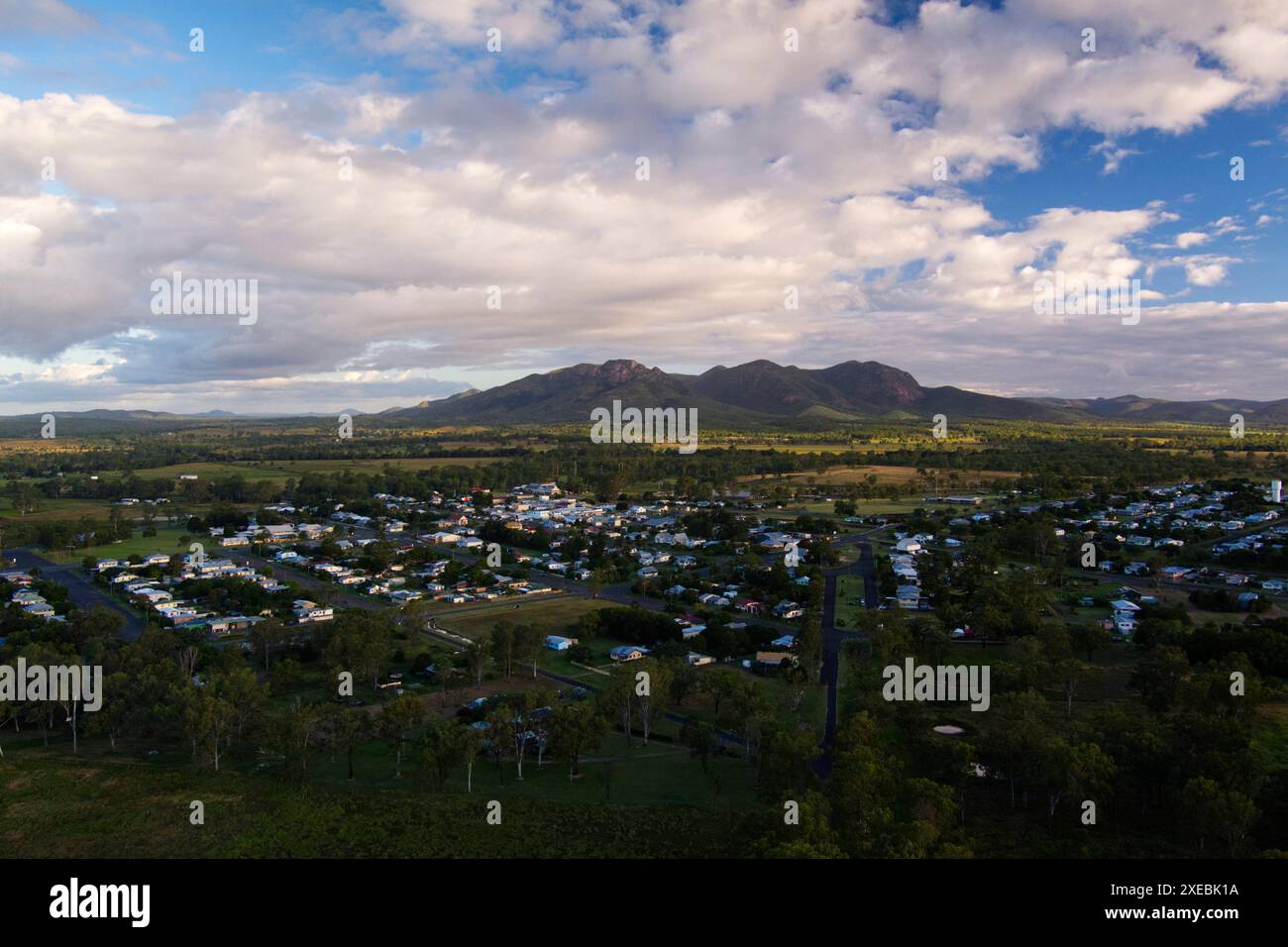 Aerial of Biggenden with Mt Walsh in the background Queensland ...