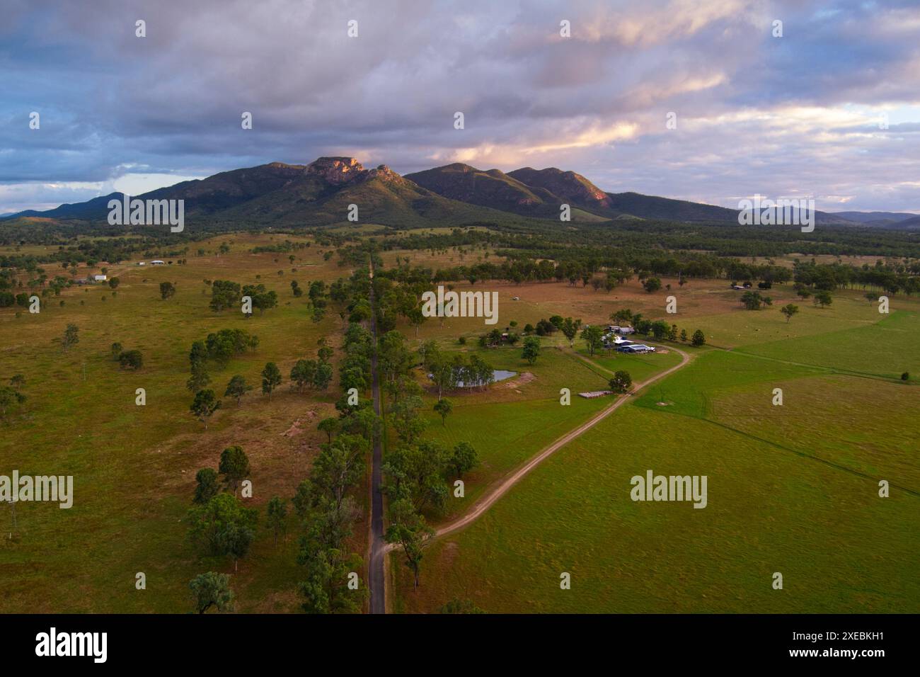 Aerial of Mt Walsh National Park near Biggenden Queensland Australia ...