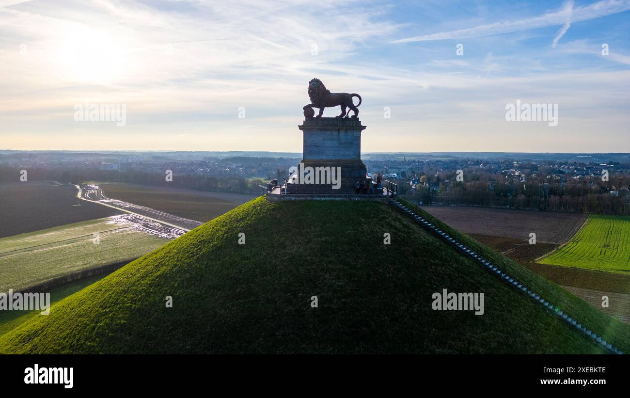 Waterloo, Brussels, Belgium, February 25th, 2024, Sunrise at Lion's ...