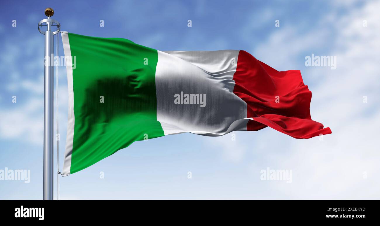 Flag italy slow motion waving hi-res stock photography and images - Alamy