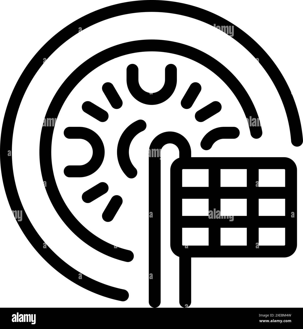 Solar panel converting sunlight into electricity, illustrating the ... Solar panel converting sunlight into electricity, illustrating the ...