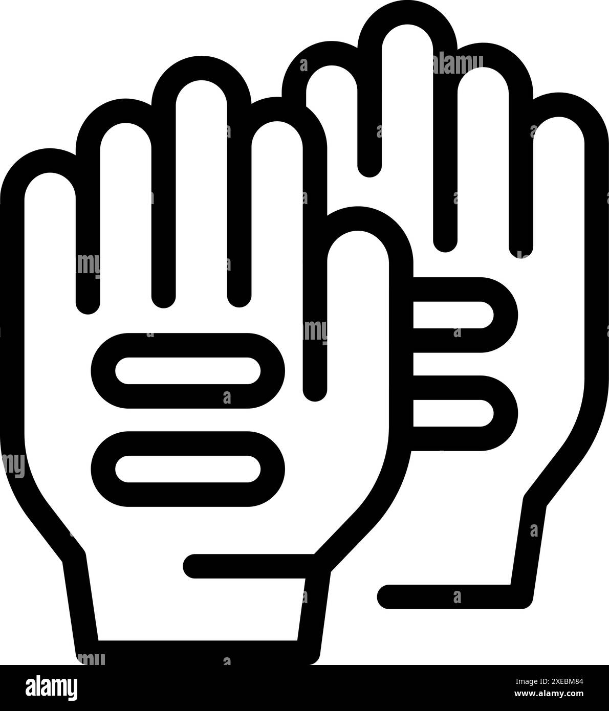 Pair of protective gloves is shown, emphasizing safety and hand ...