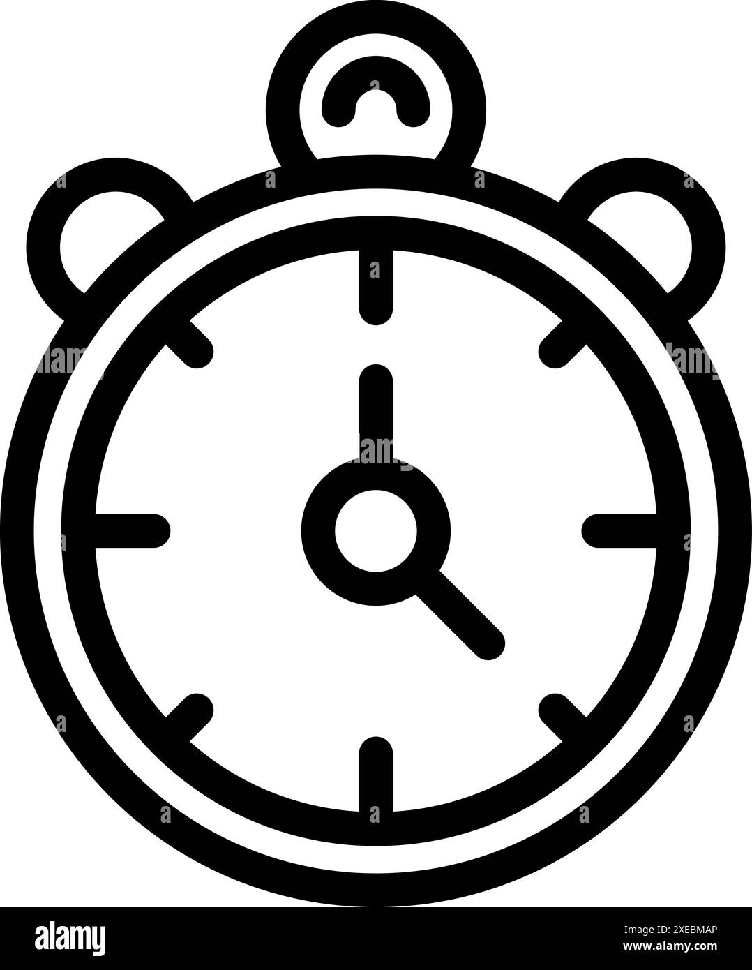 Classic alarm clock with its hands indicating the current time Stock ...