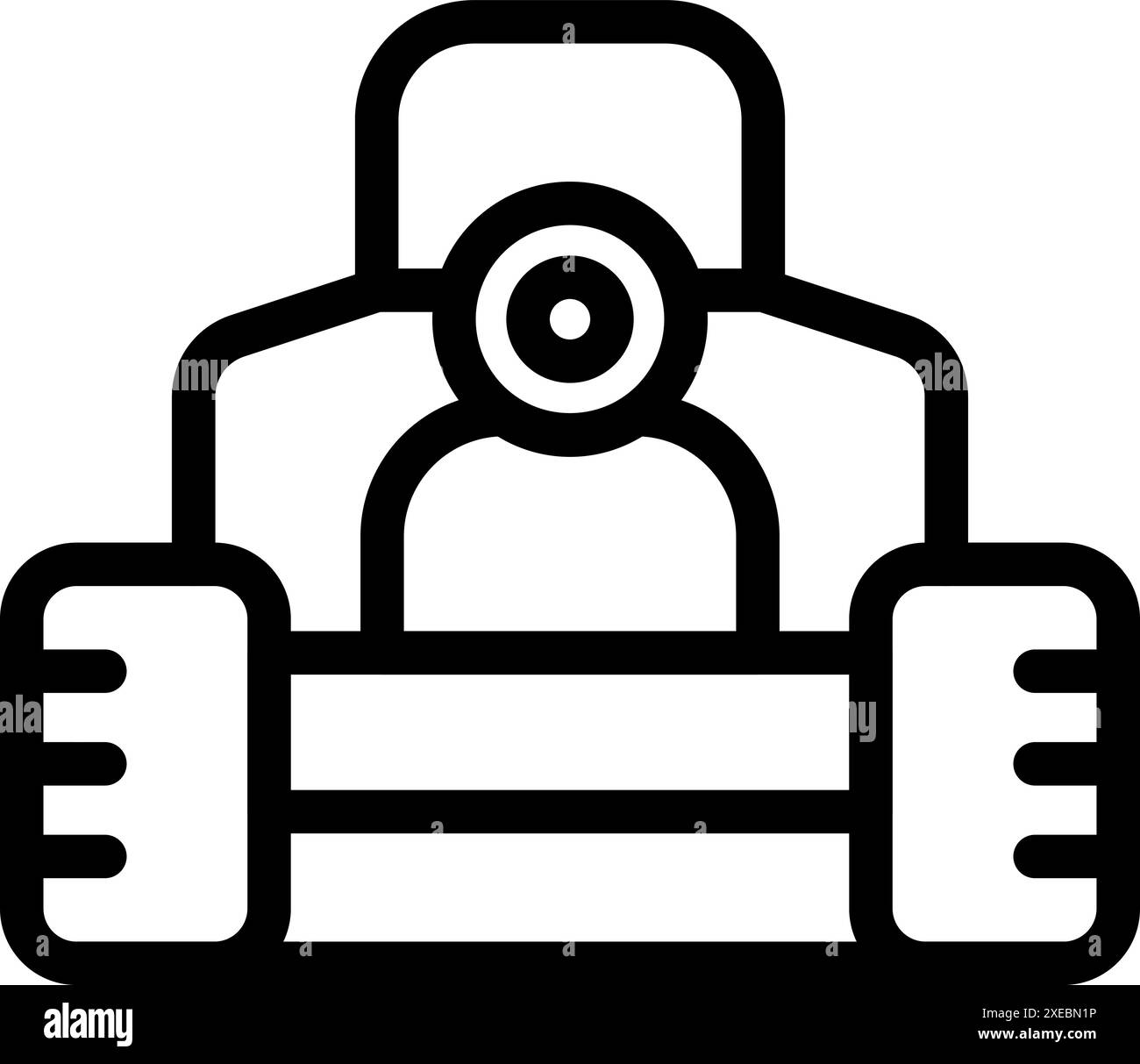 Simple icon of a self driving vehicle using artificial intelligence to ...