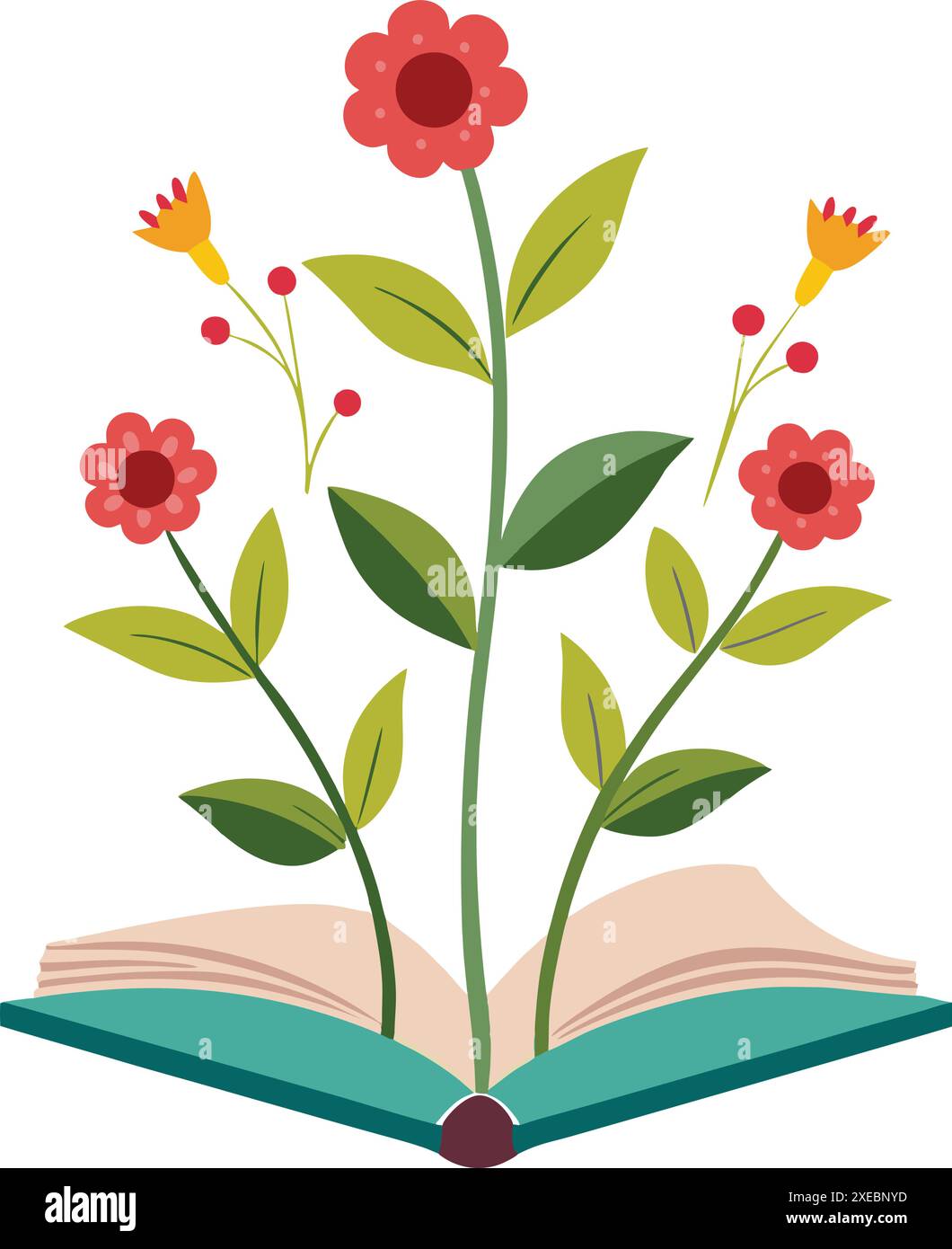 Book white flowers on Stock Vector Images - Alamy
