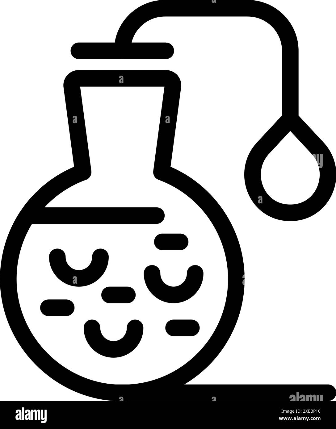 Danger liquid flask line Stock Vector Images - Alamy