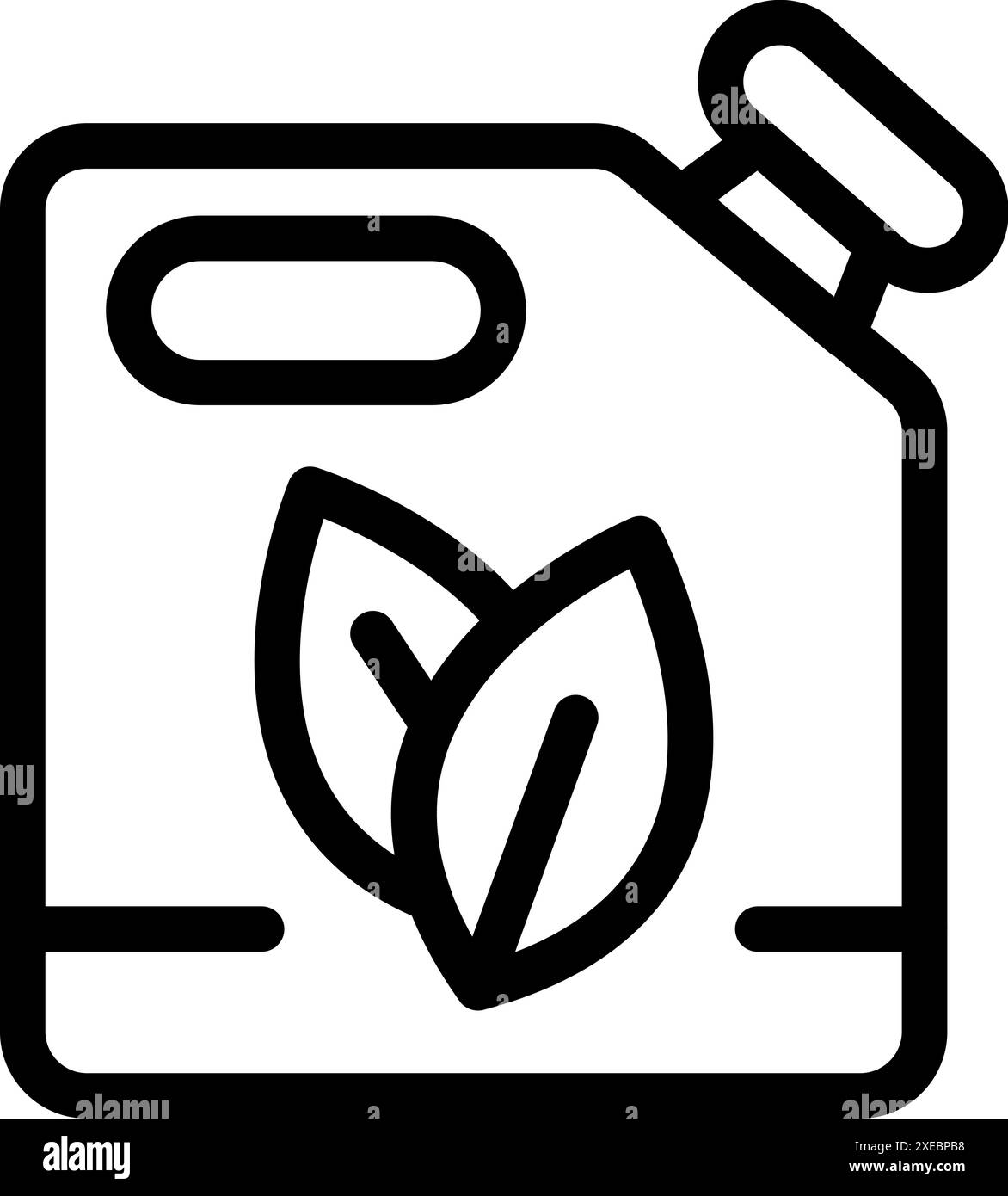 Line drawing of a biofuel jerrycan representing an eco friendly green ...