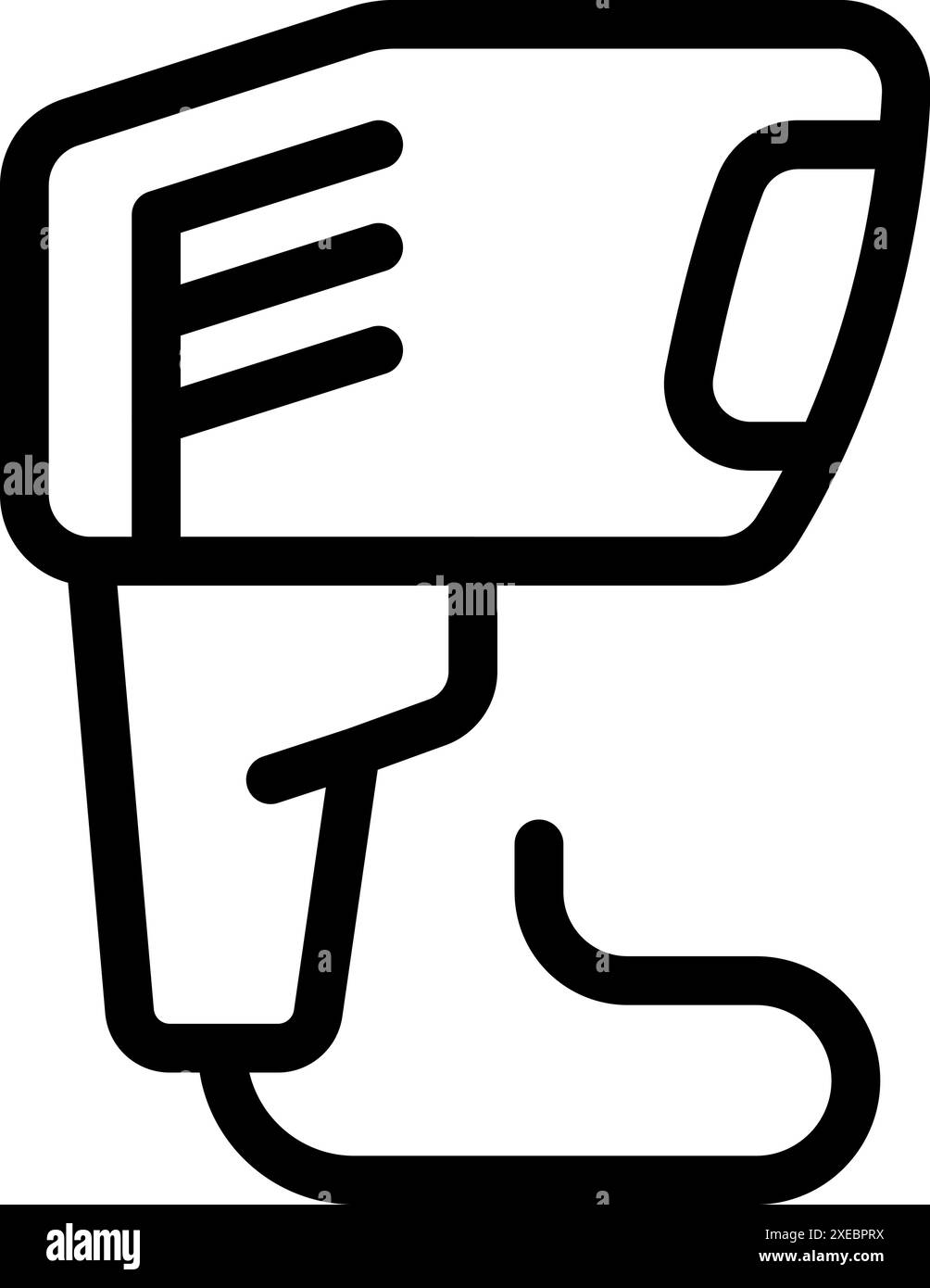 Simple icon of a barcode scanner being used in a retail setting Stock ...